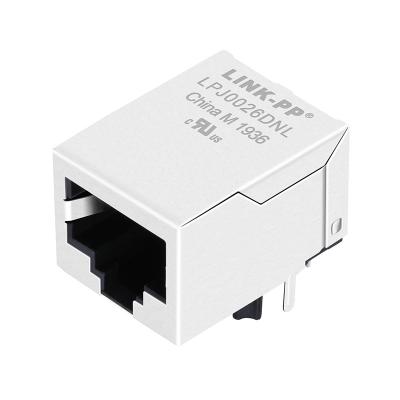 Linguetta-GIù della base-TX RJ45 1x1 di HR901103A 100 con il perno LPJ0026DNL del LED 8