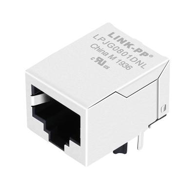 China RB1-106BAM1A Integrated Rj45 Jack, LPJG0801DNL Single Port 10/100/1000 Gigabit for sale