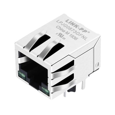 Chine Connecteur femelle de carte PCB du gigabit RJ45 d'Étiquette-Vers le bas de HFJ11-1G16E-L11RLFastJack à vendre