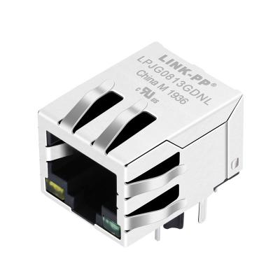 China Xrjg-01j-1-h66-110 RJ45 met de Geïntegreerde Doos van TV van Magnetics Gigabit LPJG0813GDNL Te koop