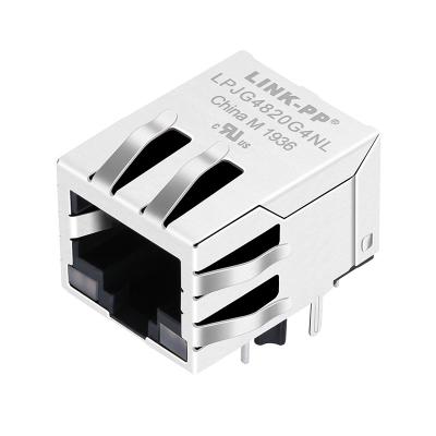 China MM801556KON-06 /15,30 Transformer LED Rj45 Jack Single Port Shielded Gigabit Interface for sale