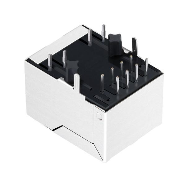 Quality LPJ0006BBNL 4 magnetic cores RJ45 Shielded Socket 10/100Mbps Ethernet for sale