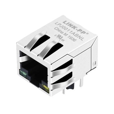 Chine Port simple de HY911105H RJ45, LPJ0011ABNL avec le Magnetics intégré et LED à vendre