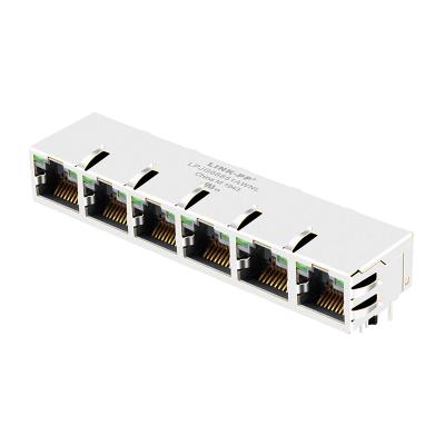 China Pulse JG0-0027NL 1x6 Tab-UP 10-pin RJ45 With Internal Magnetics for sale