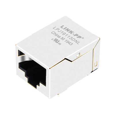 China De Haven SMT RJ45 Geleid Jack Magnetic Network Connector Without van J0C-0003NLT 1x1 Te koop
