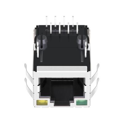 China 1840772-8 única base-T magnética portuária Tab Up Green/amarelo do conector RJ45 fêmea 1000 conduzido à venda