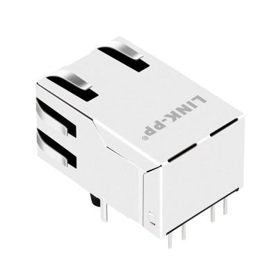 중국 G27-111T-118 90도 자기 RJ45 잭 10G Base-T 탭 최대 1X1 포트, 차폐 판매용