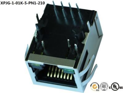 Chine Rj45 les connecteurs W/LED 8P8C ont protégé /10/100 Mbps, XPJG-1-01K-5-PN1-210 à vendre