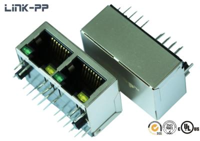 中国 Swiches のための 203310 のデュアル ポート ギガビット磁気 RJ45 ジャックは十字 LPJG26813A31NL に乗ります 販売のため