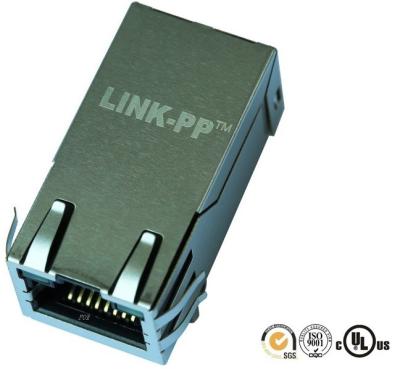 China Gigabit Mag Jack POE+ RJ45 Connector , Extended Temperature 0826-1X1T-1-F for sale