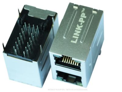 Chine MIC24A10-0101W-LF3 a empilé 2 x 1 Rj45 avec 10/100Base-T Magnectics LPJ17202CNL à vendre