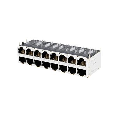 Китай Плата соединителей JT5-2870NL 2x8 RJ45 Джек активная вниз с входа стороны основания-T 10G продается