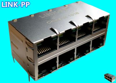 中国 RM4-11NADV1F 2x4 は LEDs との積み重ね可能なジャック LPJ47408AHNL 10/100Base-T を左舷に取ります 販売のため