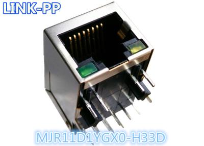 中国 MJR11D1YGX0-H33D 磁気 RJ45 ジャックの LPJ0011HDNL 10/100Mbps のイーサネット ポート 販売のため