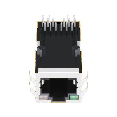 China De Enige Haven RJ45 MagJack Geleid Tab Up With G/GY van 0826-1l1t-57-F 10/100base-t POE Te koop