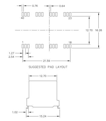 중국 HXU6200NLT 1000 베이스-티 단일 포트 포 SMD 랜 변압기 40PIN 판매용