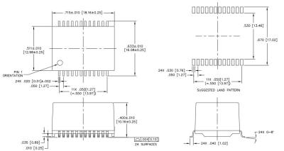 중국 HX6188NL 24PIN 1000 베이스-티 단일 포트 SMD 랜 변압기 4PAIR 포 100W 판매용