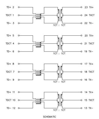 중국 HX5G1010NLT 단일 포트 PCMCIA 5G 베이스-티 24PIN 이더넷 트랜스 4PAIR 포 60W 판매용