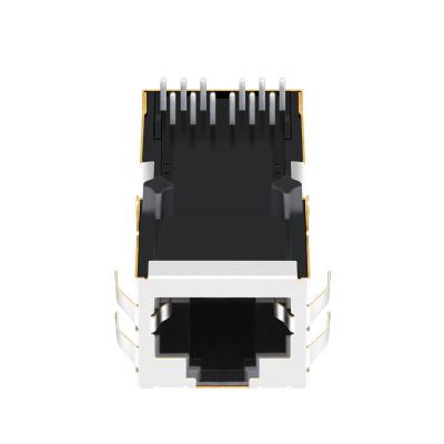 China HFJT1-5GH4PRL 1A 5G basis-t Één geleid het Lusje OMHOOG GEEN van de Havenrj45 Magnetische Schakelaar 4PPoE Te koop