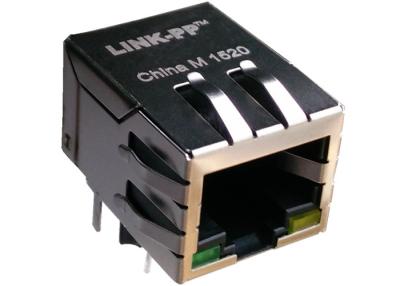 Chine HFJ11-CMRP1E-L12RL, obstruction commune Jack de mode d'Étiquette-Vers le bas de connecteur de POE RJ45 à vendre