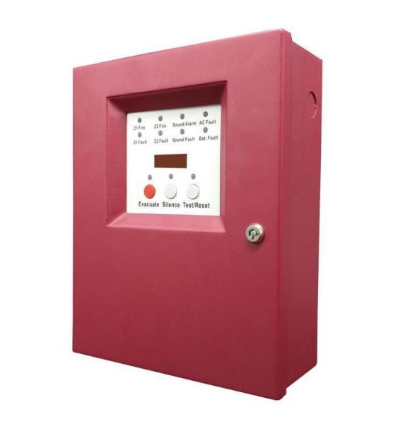 Quality Conventional 2 Zone Fire Alarm Controller For Wired Smoke Detector Alarm System for sale