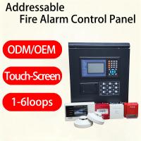 China Addressable Fire Alarm Control Panel 6 Loops 1524 Points Touch Screen CE for sale