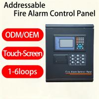 China Addressable Fire Alarm Control Panel CA200 6 Loops 1524 Points Touch Panel CE for sale