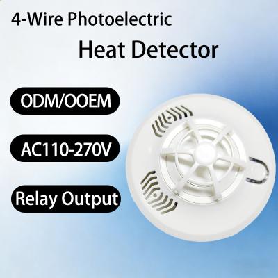 China AC220V 4-Wire Industrial Heat Detector with Relay – Space-Saving for Electrical Cabinets & Server Rooms, Easy Panel Connectivity for sale