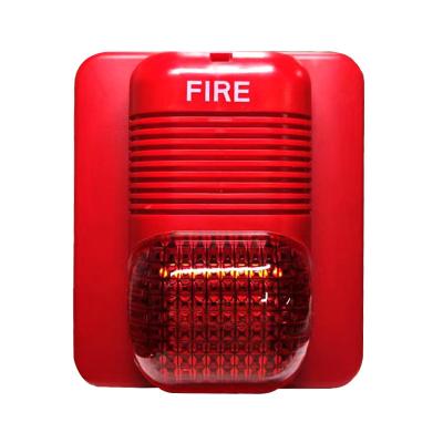 China Conventional Fire Alarm Sounder Strobe DC24V CE Certified 80dB 60fpmin for School and Building Fire Alarm Systems OEM/ODM for sale