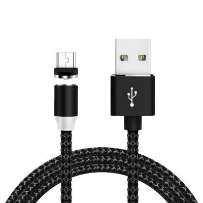 China Nylon braided cell phones USB cable magnetic charging data cable for iphone for sale