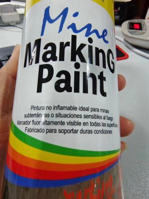 China 500ml Mine Marking Spray Paint Non Flammable Acrylic Raw Material for sale
