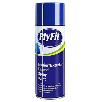 China Plyfit 400ml Gloss Enamel Aerosol Spray Paint com 36 meses de vida útil em várias cores para móveis e bicicletas à venda