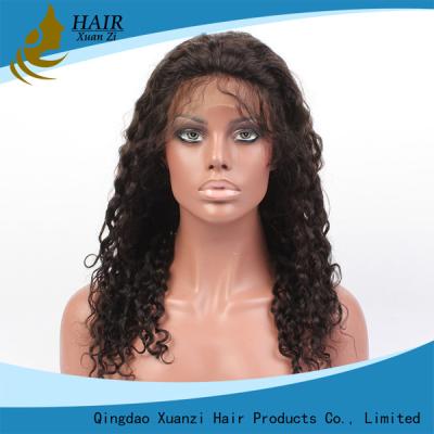 China Deep Wave Real Virgin Curly Human Hair Wigs , Silky Straight Weave Closure Piece for sale
