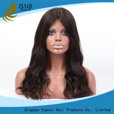 China 7A No Chemical Full Lace Human Hair Wigs Soft  Silky Loose Wave No Shedding for sale
