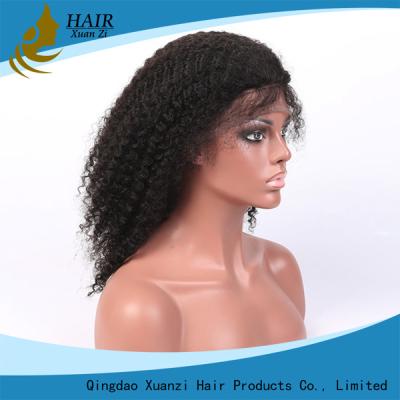 China 7A Clean Silk Top Full Lace Wigs , Clip In Human Hair Extensions Natural Part for sale