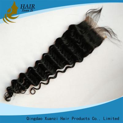 China Smooth Soft Virgin Silk Lace Front Closure , Permanent Clip In Human Hair Extensions for sale