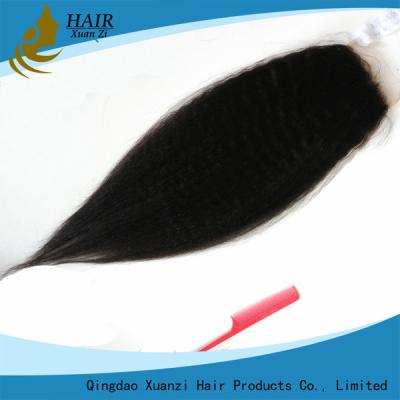 China Raw Unprocessed 100% Full Lace Frontal Closure Kinky Straight  Soft Smooth for sale