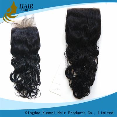 China Free Part Human Hair Top Closures Nutral Wave No Shedding With Adjustable Straps for sale