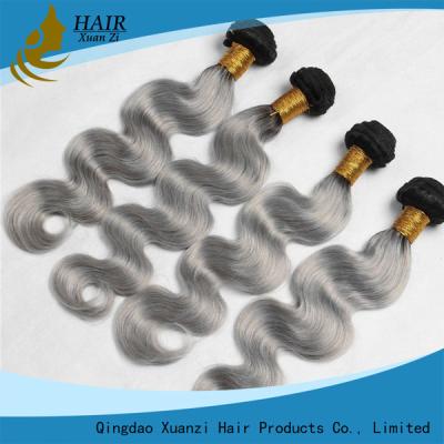 China Grey Micro Loop Hair Extensions , Peruvian Indian Brazilian Curly Hair Weave for sale