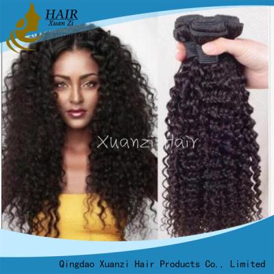 Cina Estensioni vergini malesi 100% ricce crespe brasiliane 8 dei capelli - 32Inches in vendita