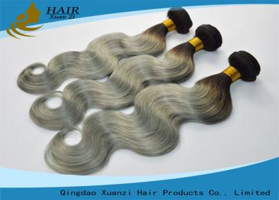 China 1B Silver Body Wave Brazilian Virgin Colored Human Hair Extensions Can Be Dyed Or Bleached for sale