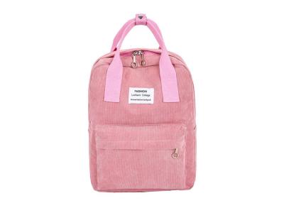 China Mochila de algodão rosa para crianças com alça à venda