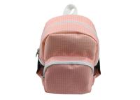 China 600D Polyester Zipper Backpack Light Pink Backpack For School for sale