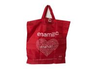 China Red Triangle Shape Folding Tote Bag With Velcro Loop Closure 190T Polyester Materials for sale