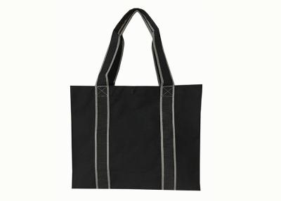 Cina Nero 600D PVC Sostituzione Eco Tote Bag PP Webbing Maniglie fino in fondo in vendita