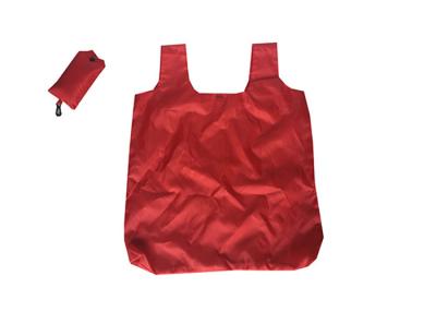 Cina Teal Portable Folding Tote Bag 190T Polyester Fold Up Reusable Shopping Bag in vendita