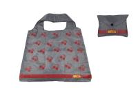 China 50*40cm Gray Botton Folding Tote Bag Customized With Red Cherry Pattern for sale