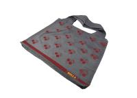 China 50*40cm Gray Botton Folding Tote Bag Customized With Red Cherry Pattern for sale