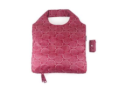 Cina Pesante Reutilizzabile Generi alimentari Folding Tote Bag Rosso Full Printing Fiori Stampa personalizzata in vendita