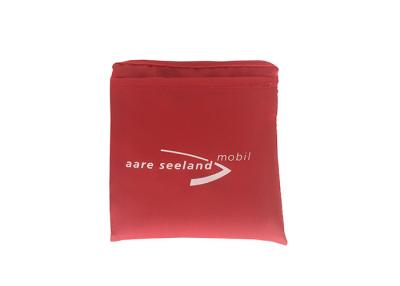 Cina Red 210T RPET Folding Tote Bag Custom Foldable Reusable Bags in vendita